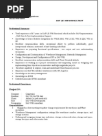 Sample Resume For SAP EWM | PDF | Warehouse | Enterprise Resource Planning