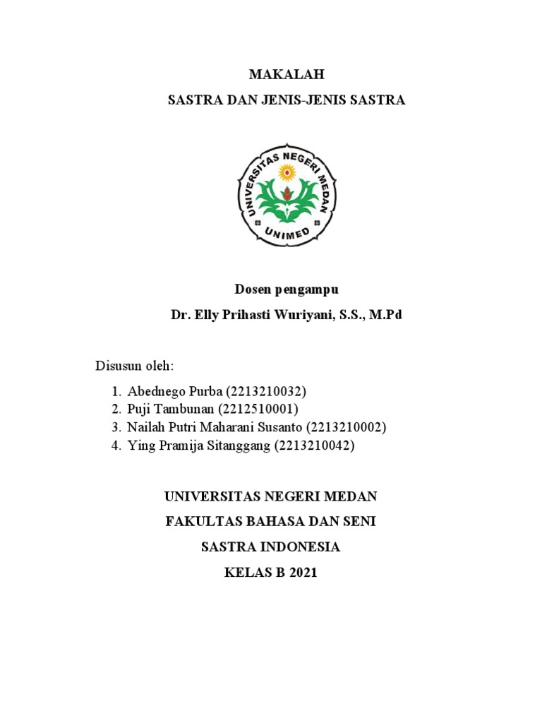 Jenis-Jenis Sastra dan Pengertiannya | PDF | Ilmu Sosial | Fiksi Umum