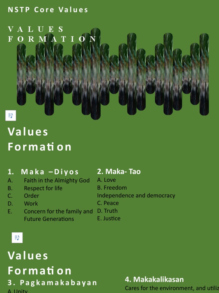 NSTP Core Values Values Formation | PDF