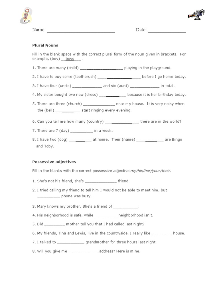 Elementary Test Sample 5 | PDF | Adjective | Language Mechanics