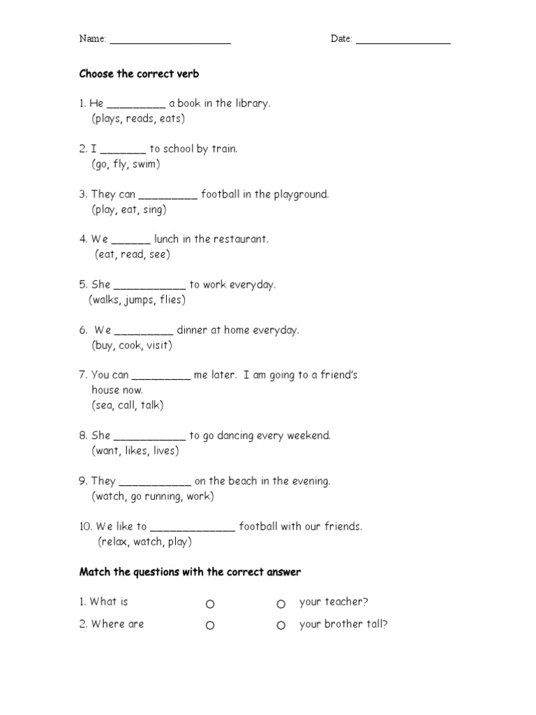 Elementary Test Sample 6 | PDF