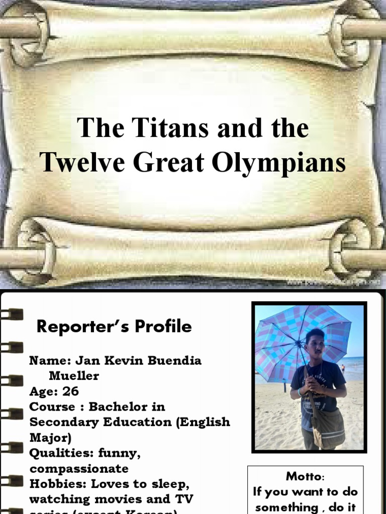 The Titans and The Twelve Great Olympians | PDF | Zeus | Deities