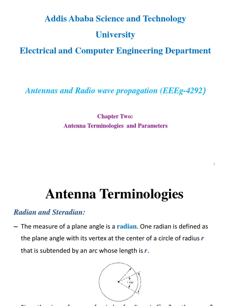 Antenna Chapter 2-1 Bez | PDF | Antenna (Radio) | Sphere