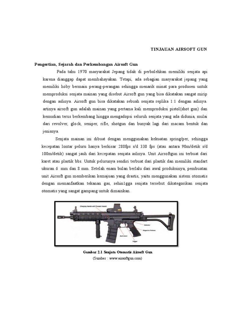 Sejarah dan Jenis Airsoft Gun | PDF | Game & Aktivitas