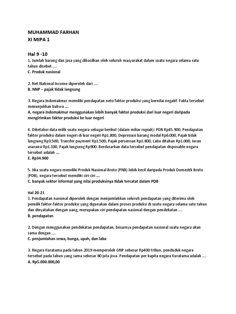 Ekonomi Muhammad Farhan | PDF