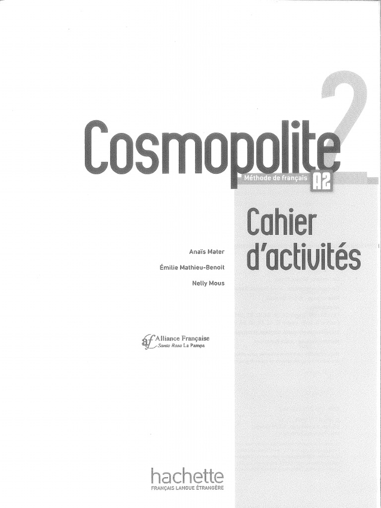 COSMOPOLITE 2, Cahier D'activités | PDF