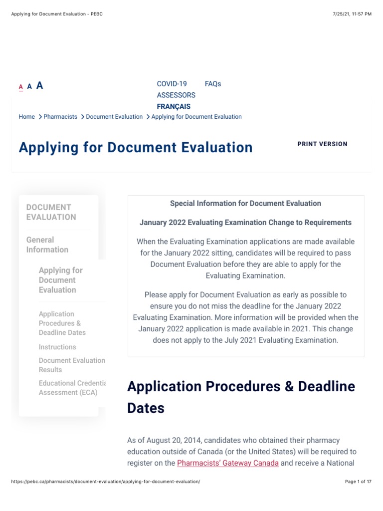 Applying For Document Evaluation - PEBC | PDF | Notary Public | Identity Document