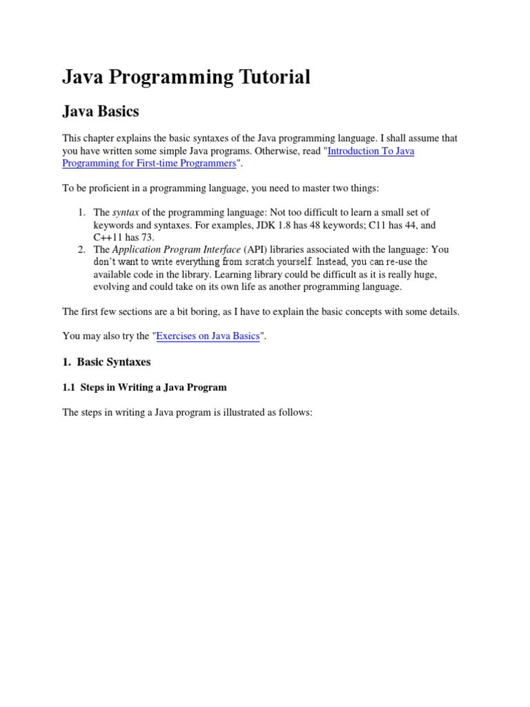 Java Programming Tutorial | Download Free PDF | Data Type | Integer ...