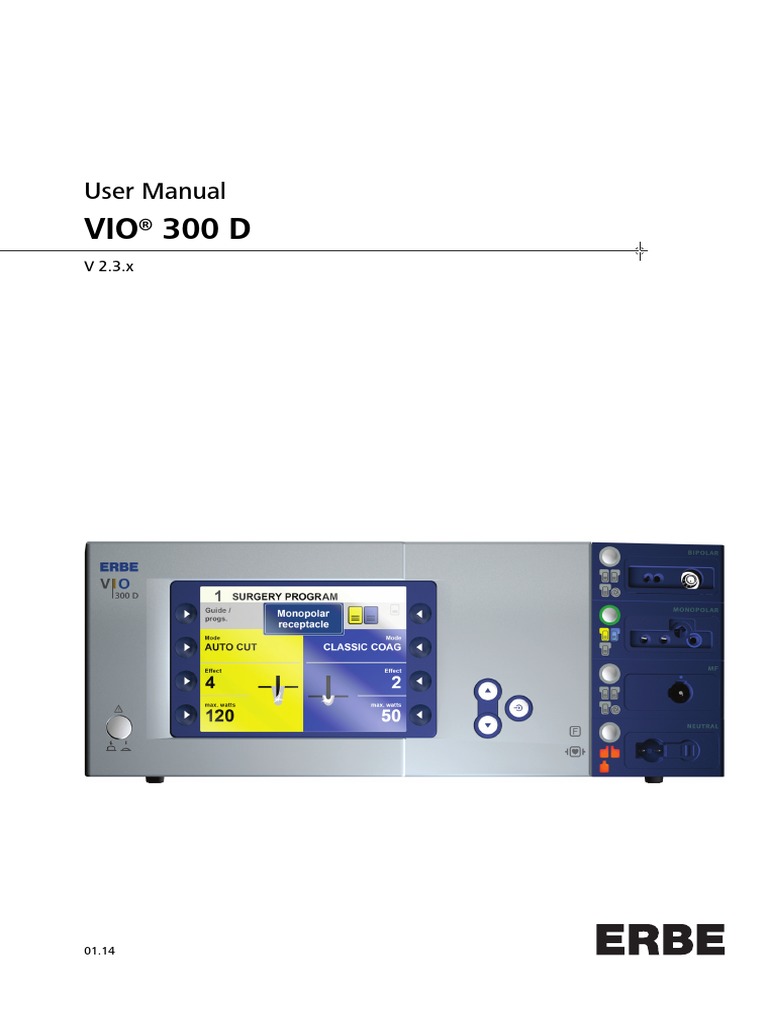 Electrosurgical VIO - 300D User Manual | PDF | Safety | Fuse (Electrical)