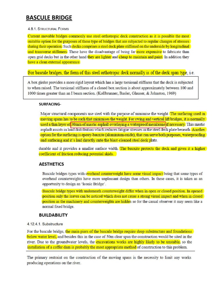Bascule Bridge: Aesthetics | PDF | Technology & Engineering