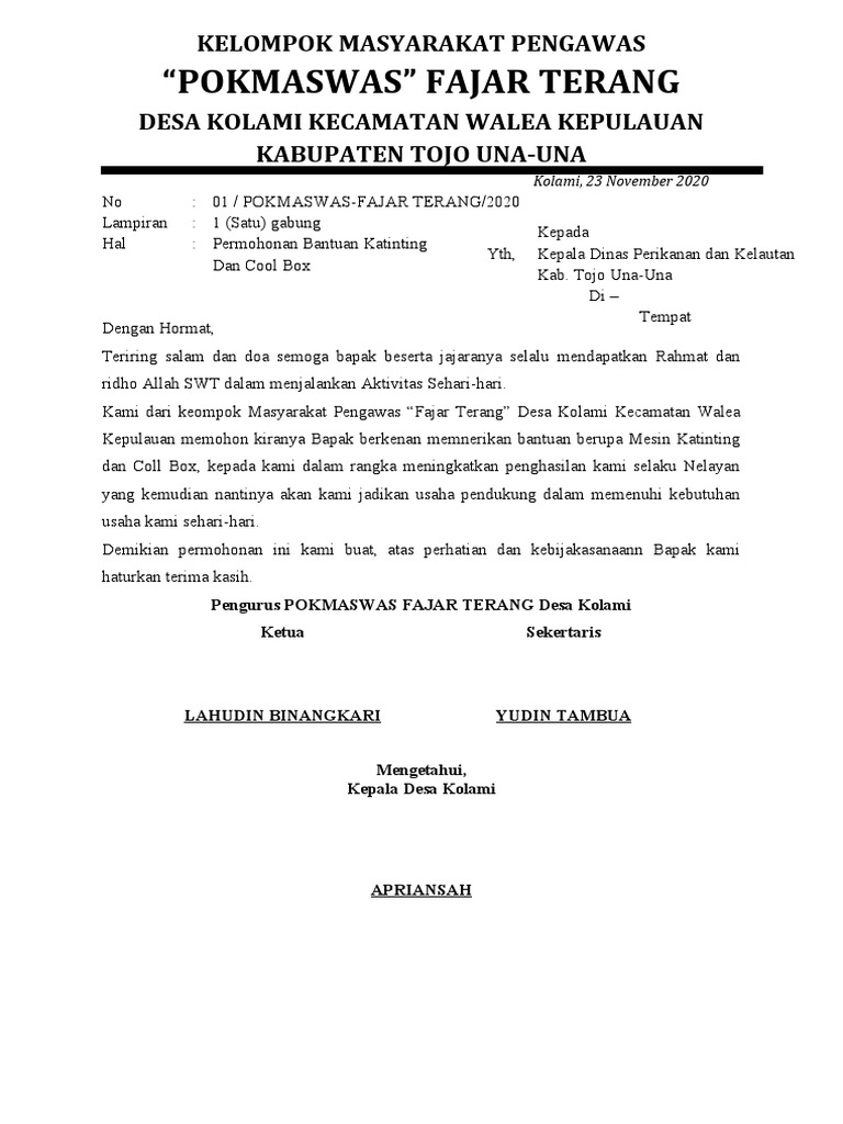 Proposal Katinting | PDF