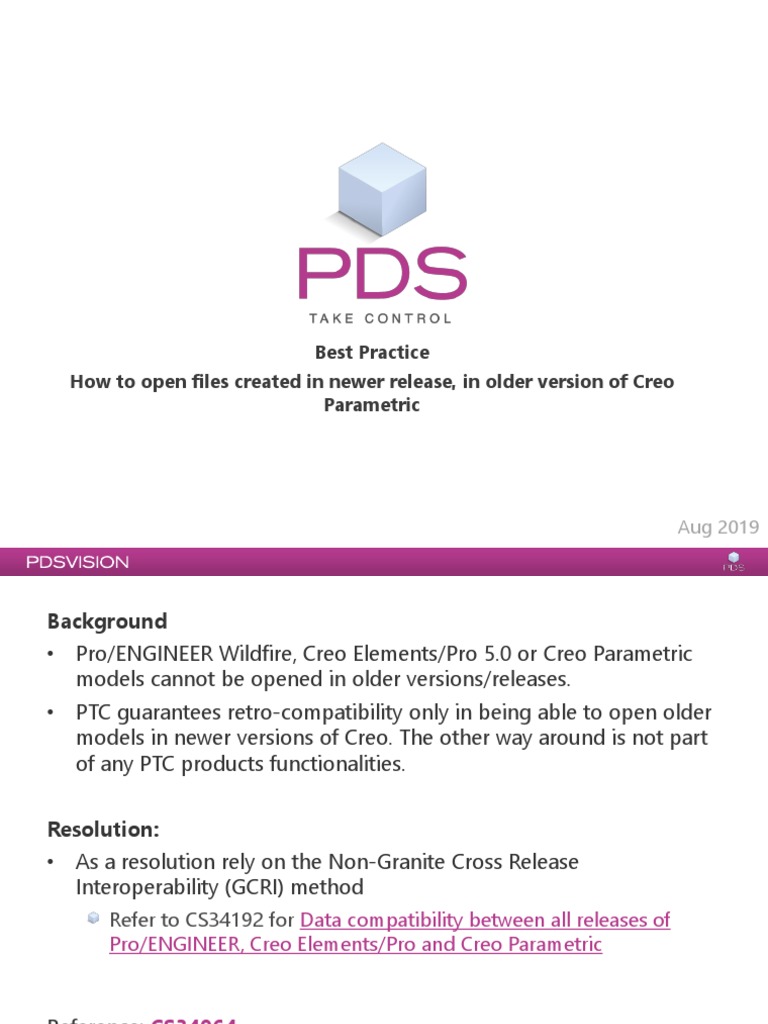 Best Practice - How To Open Files Created in Newer Release, in Older ...