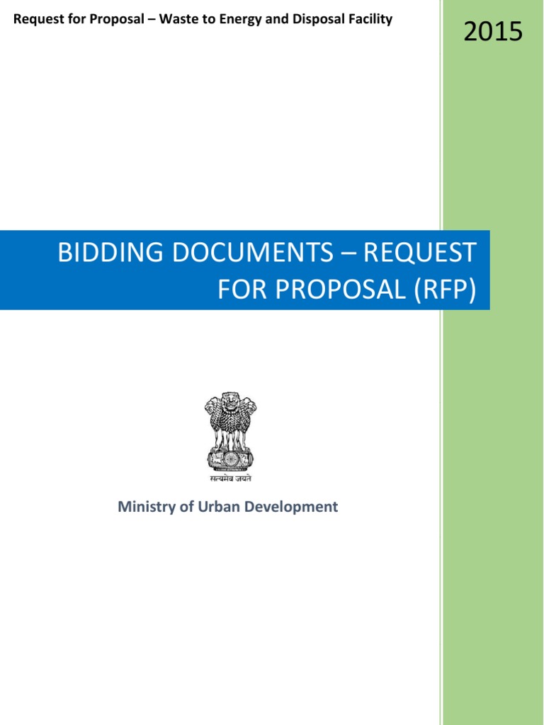 RFP for Waste to Energy Facility | PDF | Request For Proposal | Legal ...