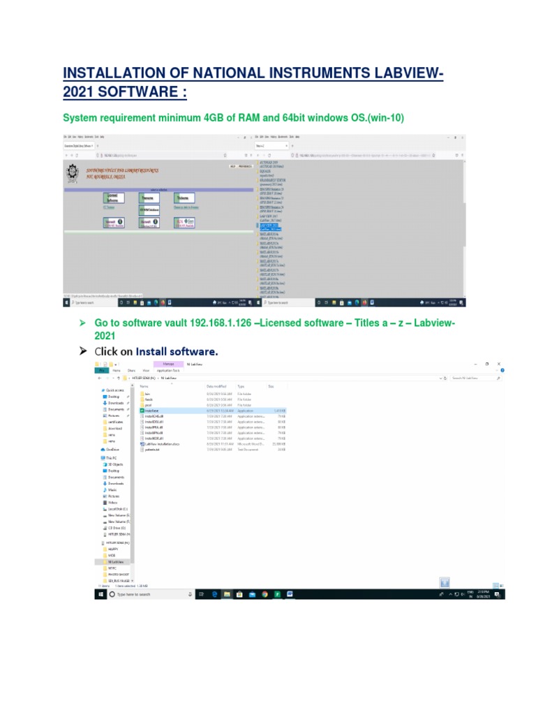 Installation of National Instruments Labview-2021 SOFTWARE | PDF