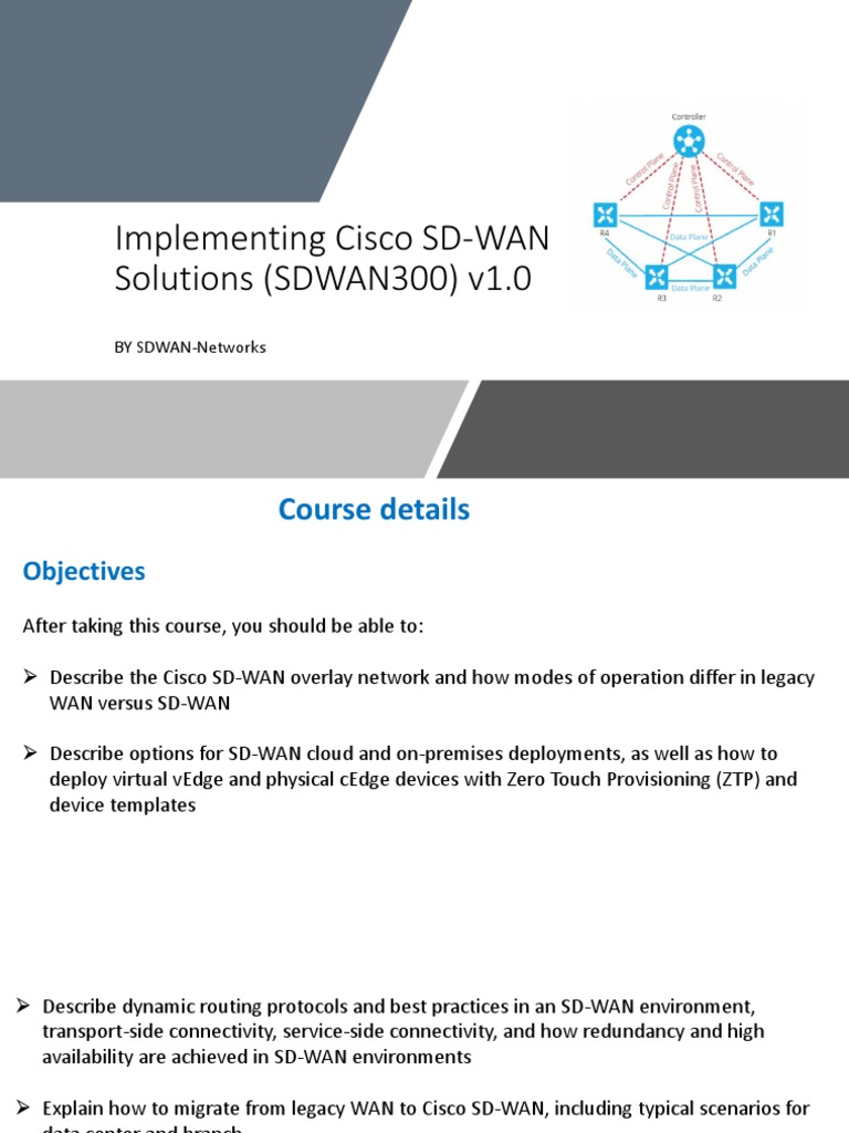 Implementing+Cisco+SD WAN+Solutions+ (SDWAN300) +v1 | PDF | Transport Layer Security | Computer ...