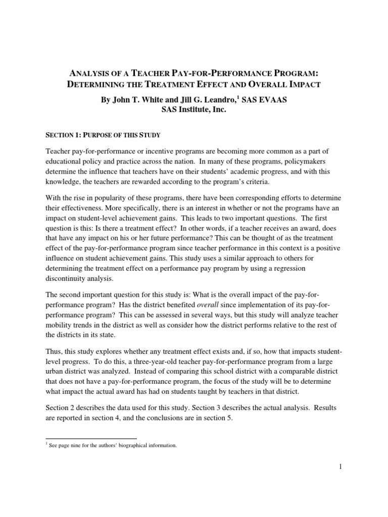 SAS PerfPayImpactStudy | Download Free PDF | P Value | Regression Analysis