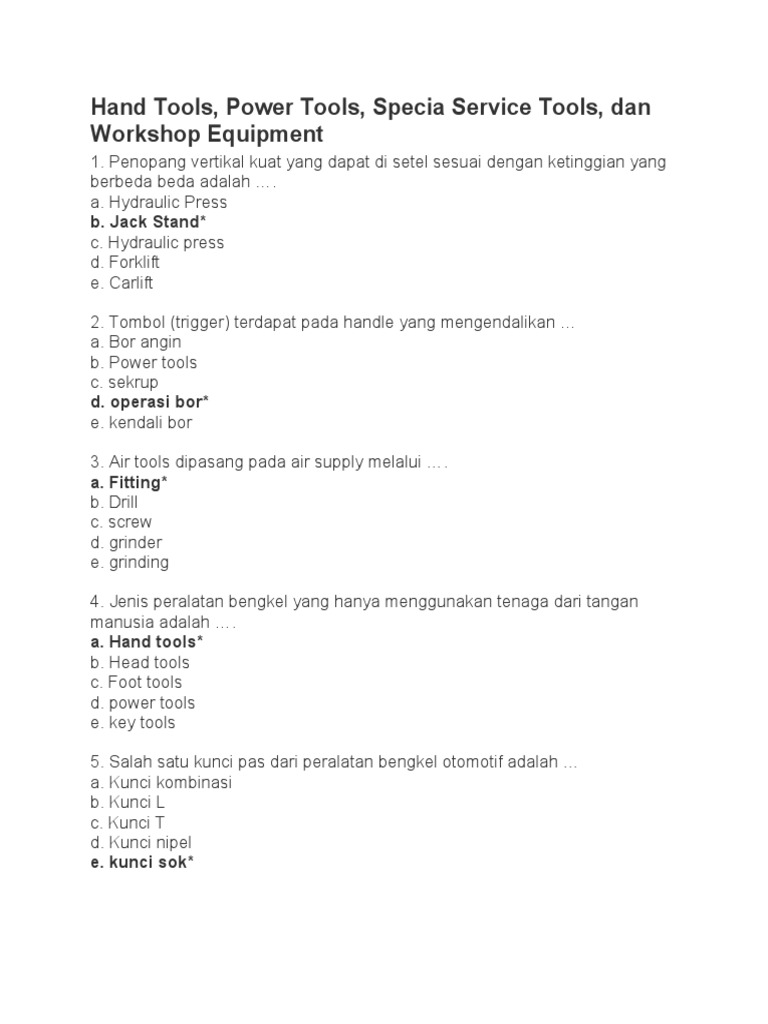 ALAT BENGKEL | PDF