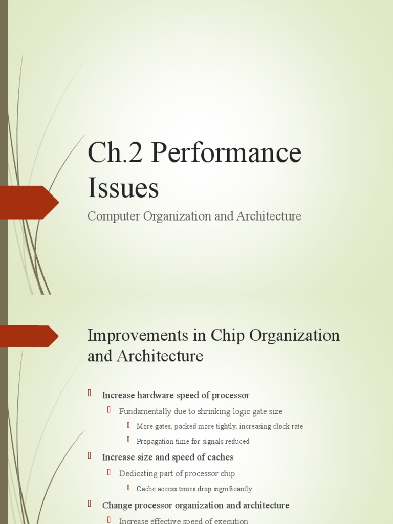 Ch.2 Performance Issues: Computer Organization and Architecture | PDF ...