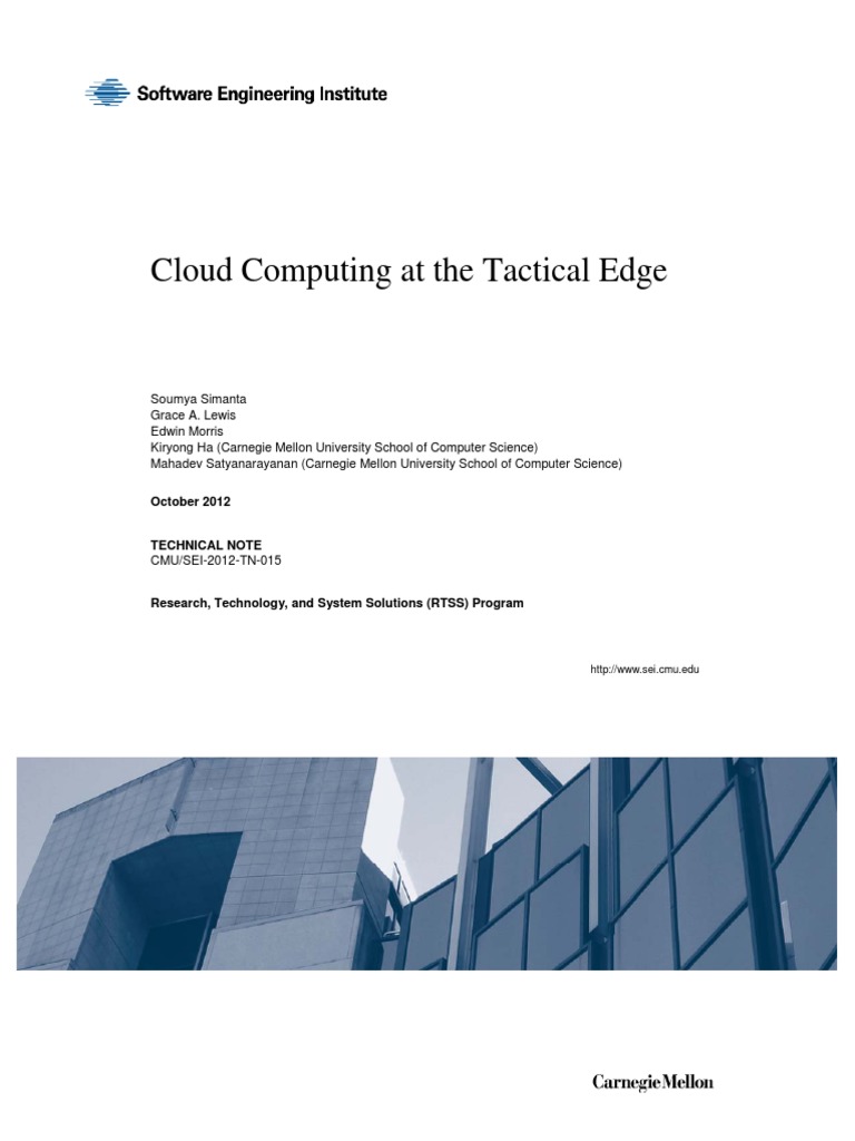 Cloud Computing at The Tactical Edge | PDF | Port (Computer Networking ...