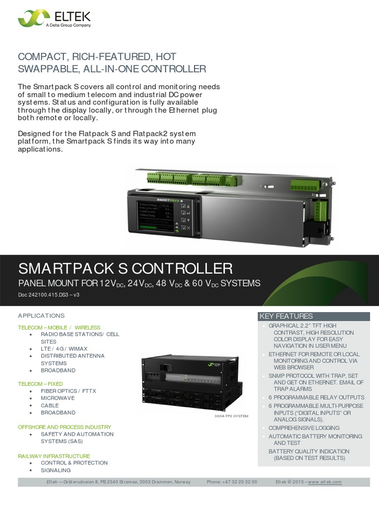 Smartpack S Controller: Compact, Rich-Featured, Hot Swappable, All-In ...