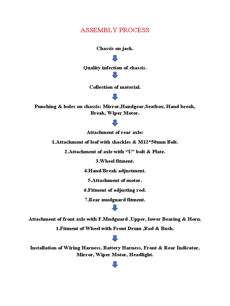 Detailed Assembly Process Guide | PDF