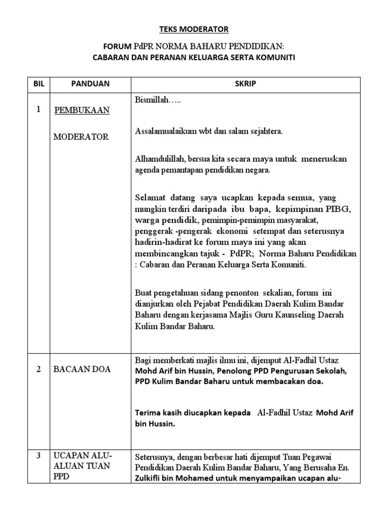 Teks Moderator Edited 2 | PDF