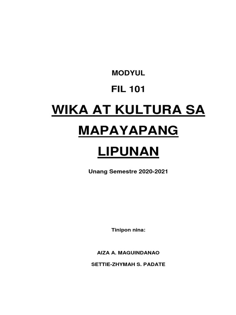 Fil 101 Cover | PDF