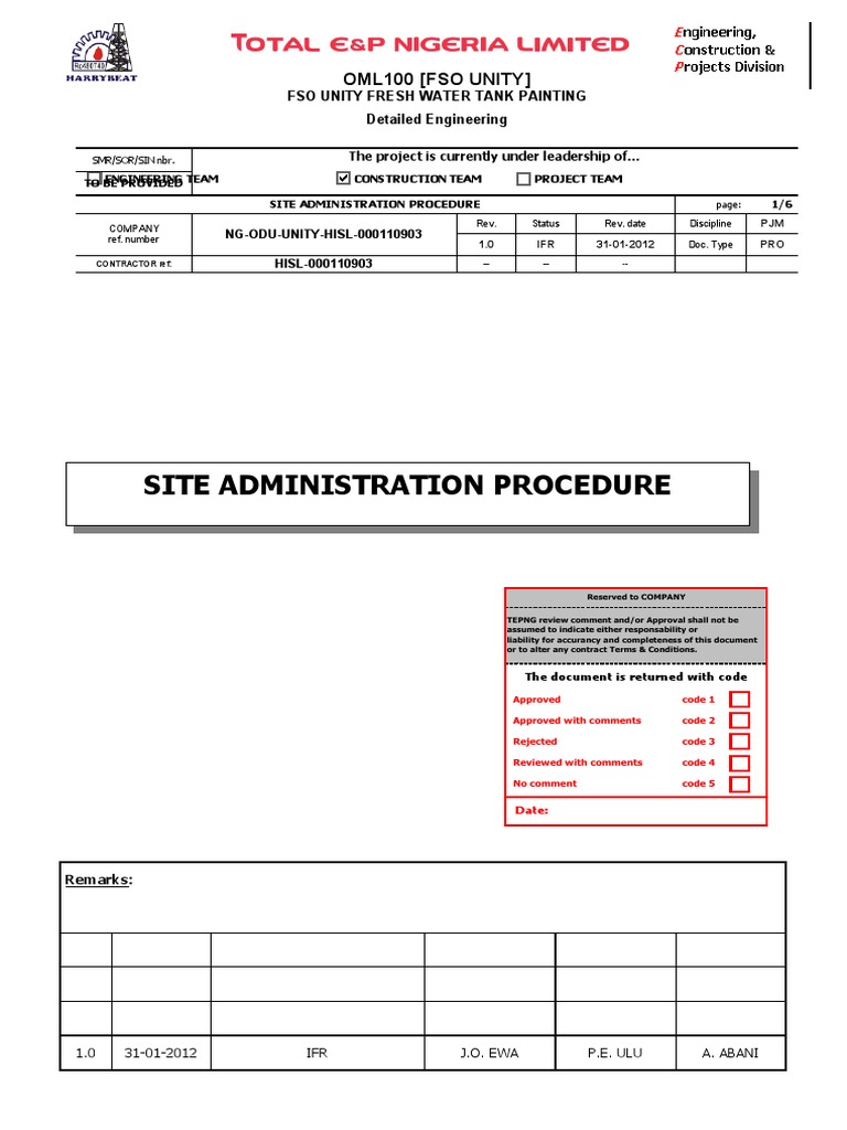 Site Administration Procedure | PDF | Government | Justice