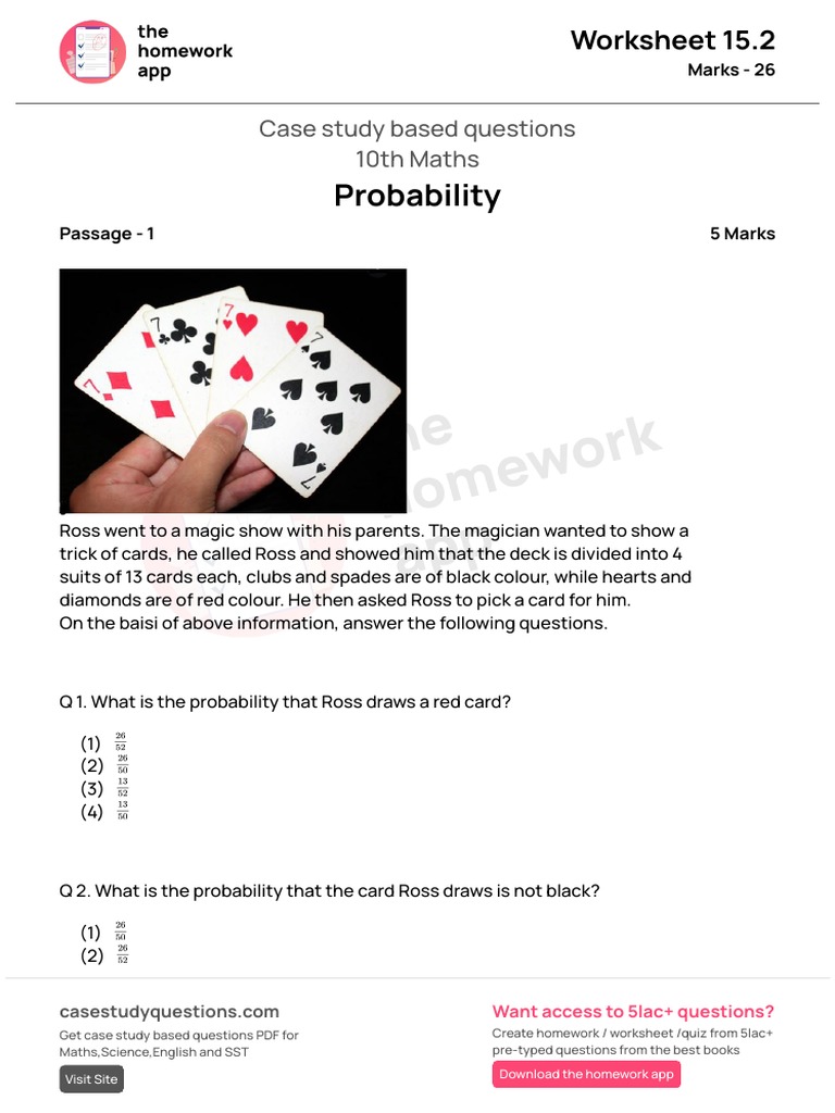 Probability Cards | PDF | Worksheet | Toys