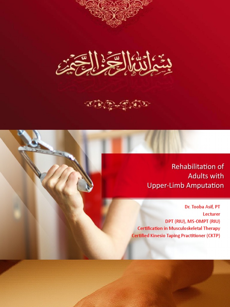 Rehabilitation Of Adults With Upper Limb Amputations Pdf Prosthesis