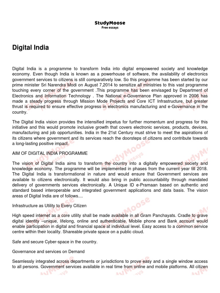 Digital India | PDF | Computing | Information Technology