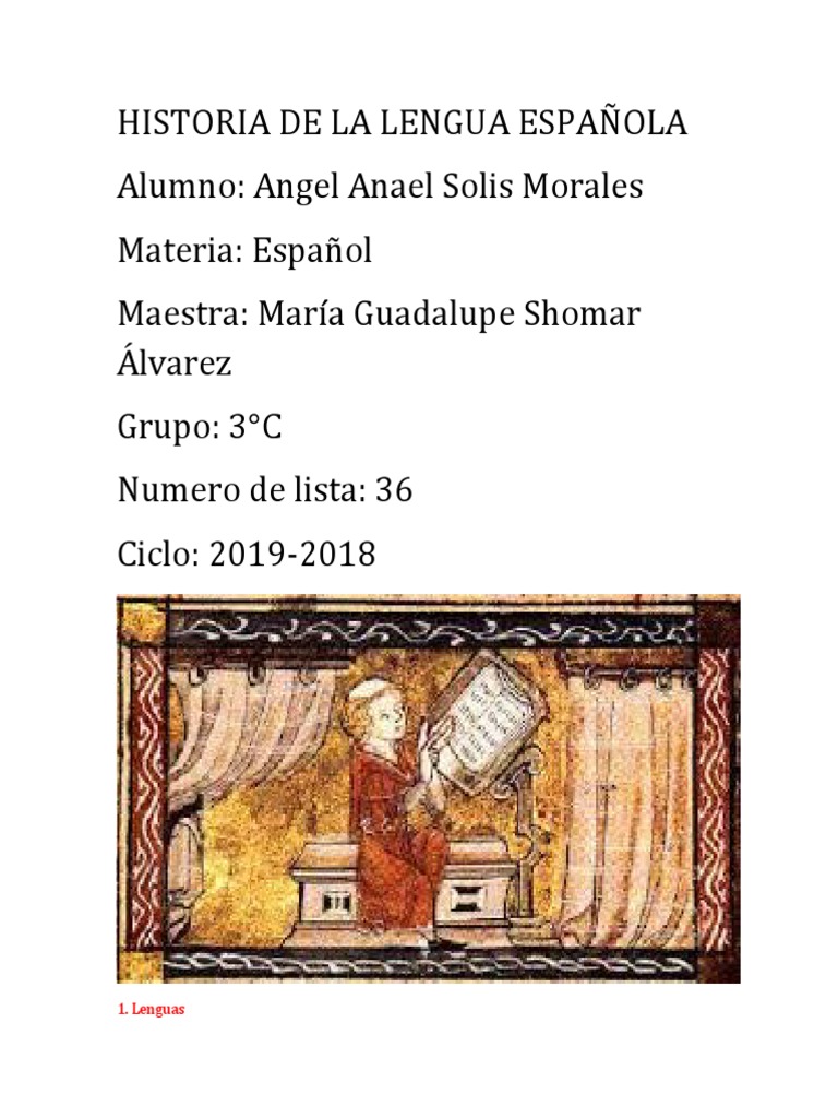 Historia de La Lengua Española | PDF | Lengua española | latín