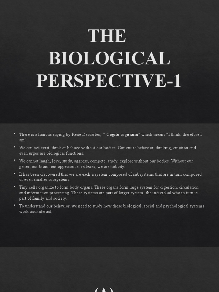 The Biological Perspective 1 | PDF | Chemical Synapse | Neuron