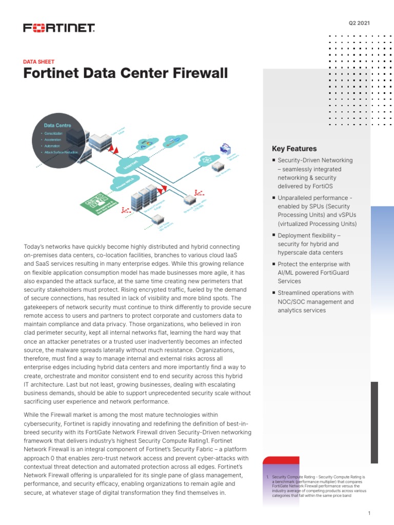 Fortinet Datacenter Firewall | PDF | Computer Network | Cloud Computing
