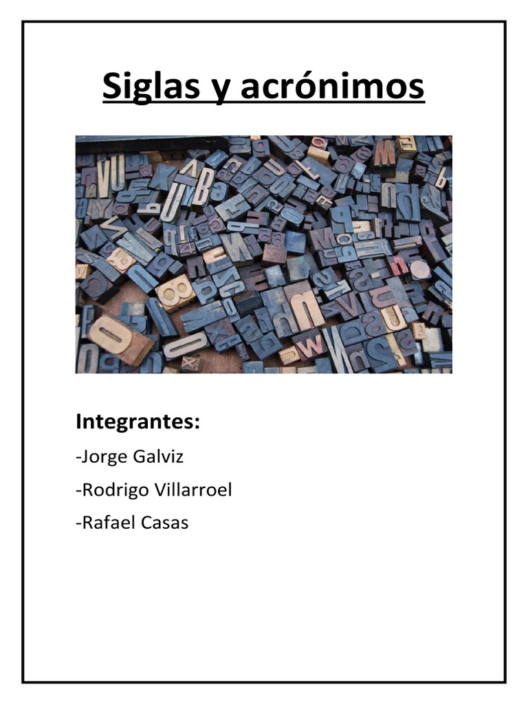 Siglas y Acrónimos: Guía Completa | PDF | Acrónimo | Cognición