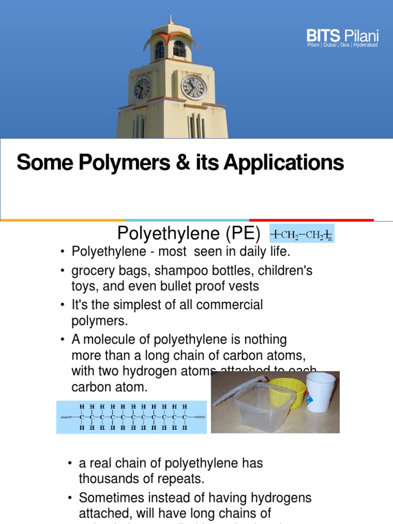 Some Polymers Its Applications | PDF | Poly(Methyl Methacrylate ...