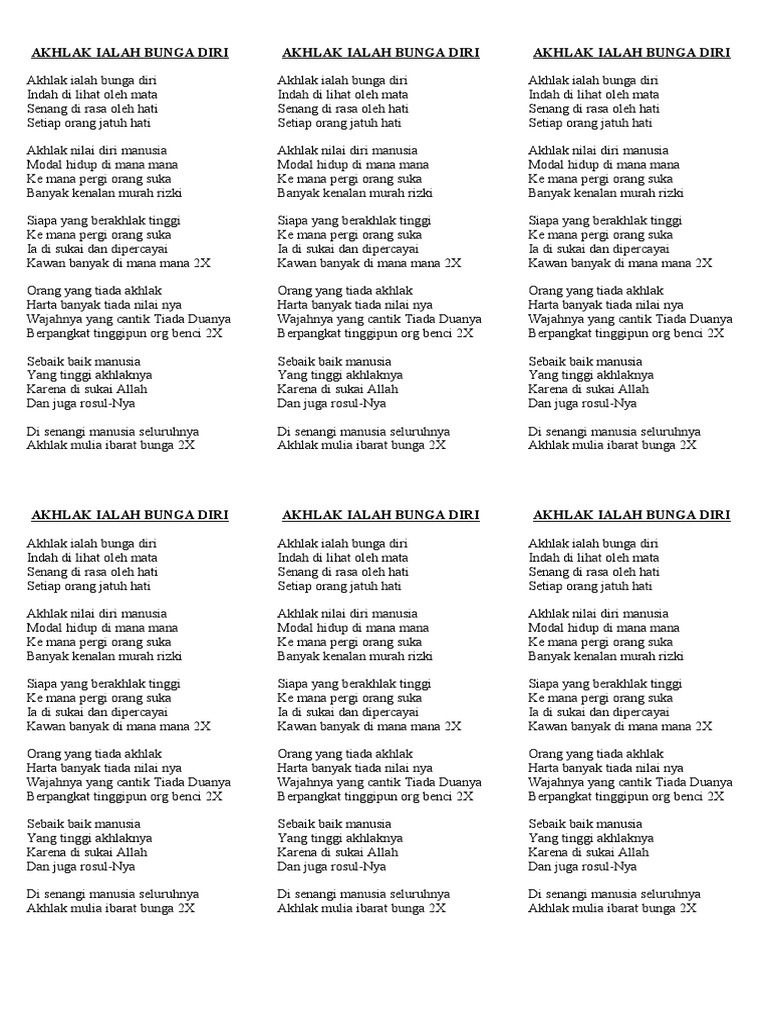 Akhlak Ialah Bunga Diri | PDF | Karier & Perkembangan | Agama ...