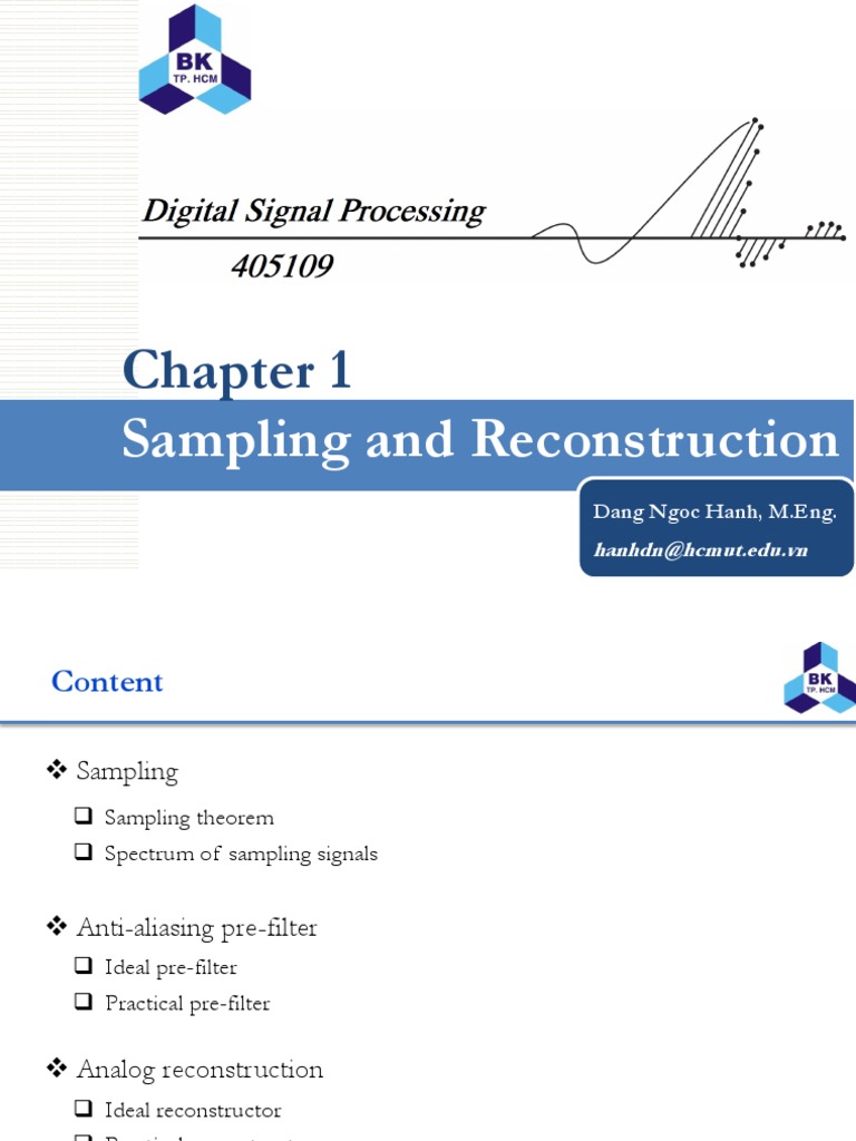 DSP-Chapter1 Student 11012017 | PDF | Sampling (Signal Processing) | Analog To Digital Converter