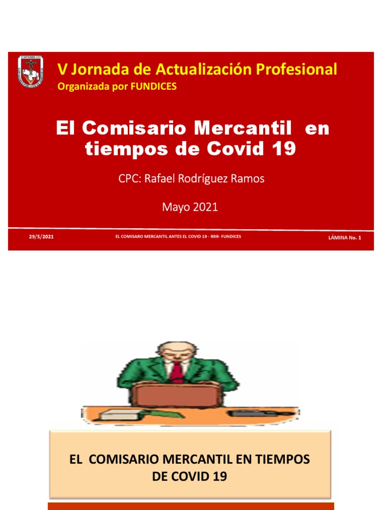 El Comisario Mercantil en Tiempos de COVID 19 | PDF | Economias