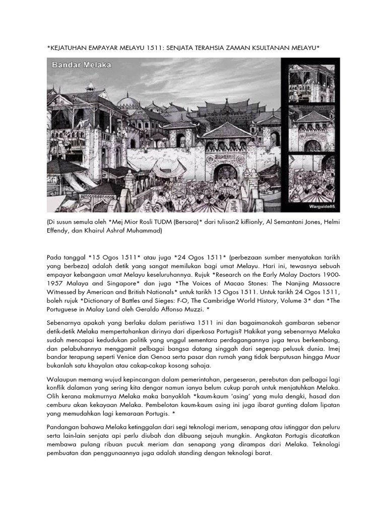 Kejatuhan Empayar Melayu 1511 | PDF | Ilmu Sosial | Sejarah