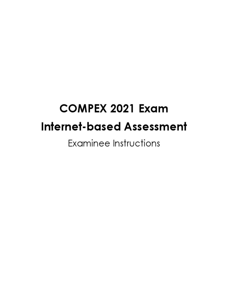 1629715428candidate Instructions - COMPEX 2021 Exam | PDF | Command ...