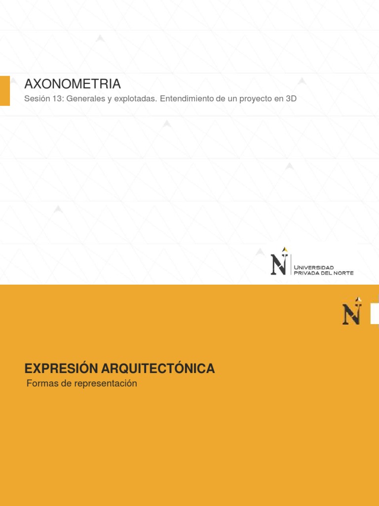 Sesion 13 Axonometria Explotada | PDF | Perspectiva (Gráfica) | Geometría