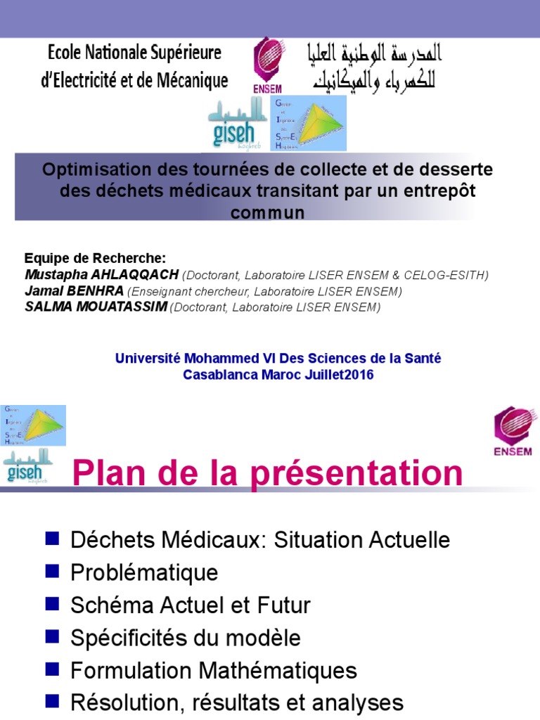 Optimisation Des Tournées de Collecte Et de Desserte Des Déchets ...