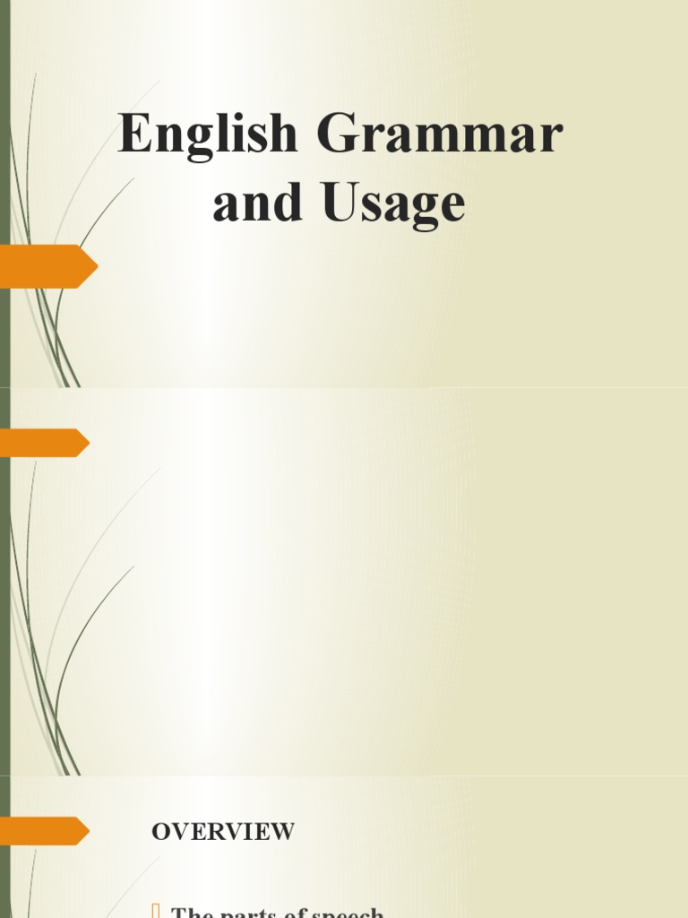 English Grammar and Usage | PDF | Verb | Adverb