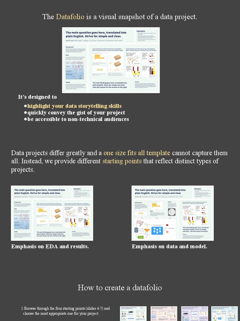 Datafolio Design for Storytelling | PDF | Infographics | Computing