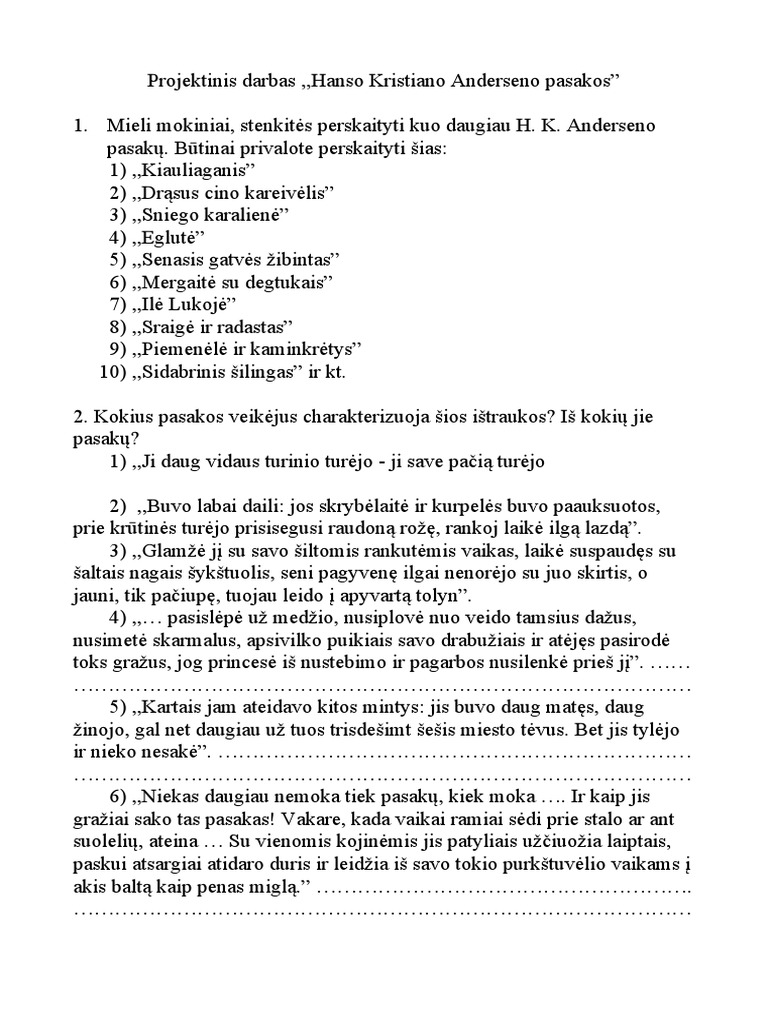 H. K. Anderseno Pasakos | PDF
