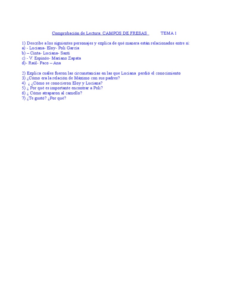 Campos de Fresas | PDF