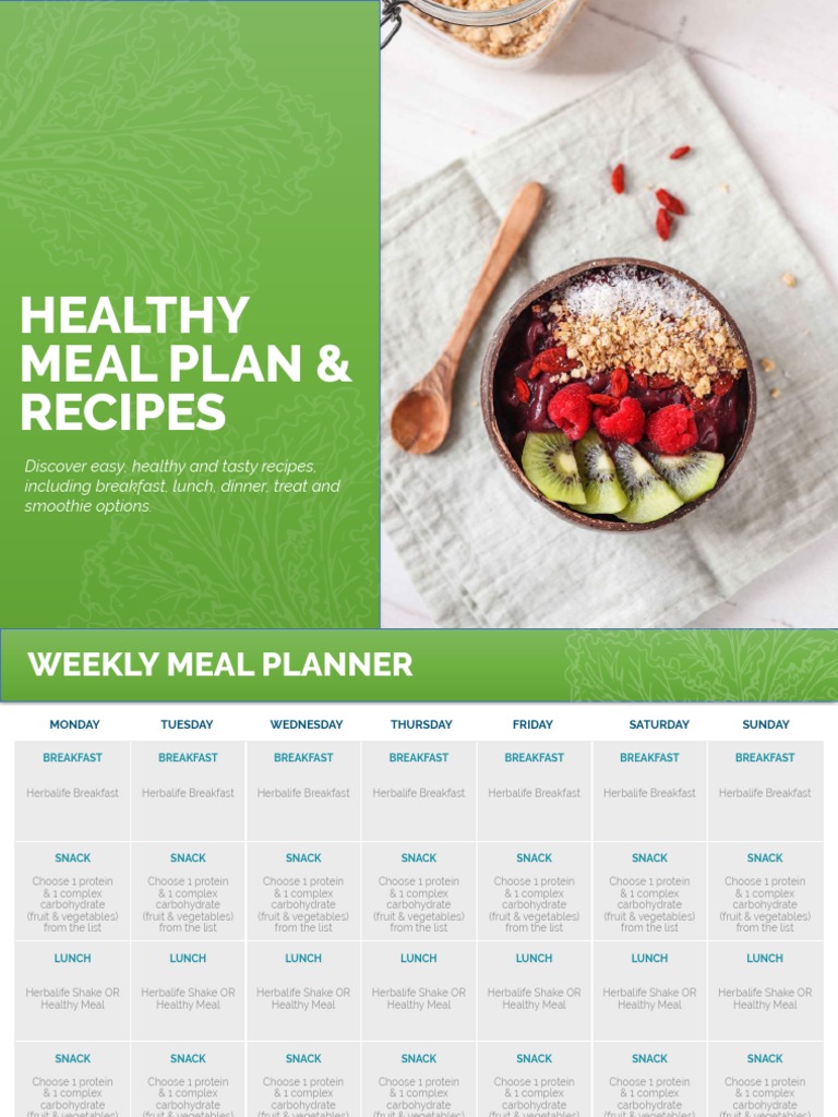 Herbalife Meal Plan & Recipes | PDF | Salad | Meal