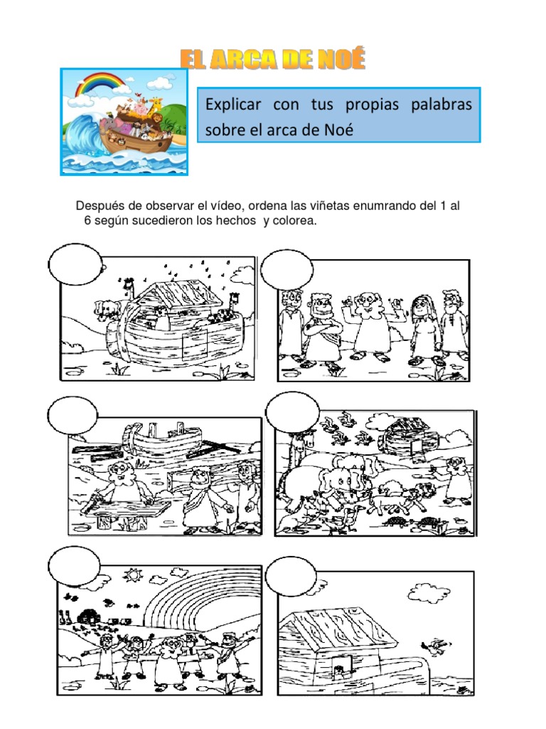 Actividades sobre el Arca de Noé para Niños | PDF