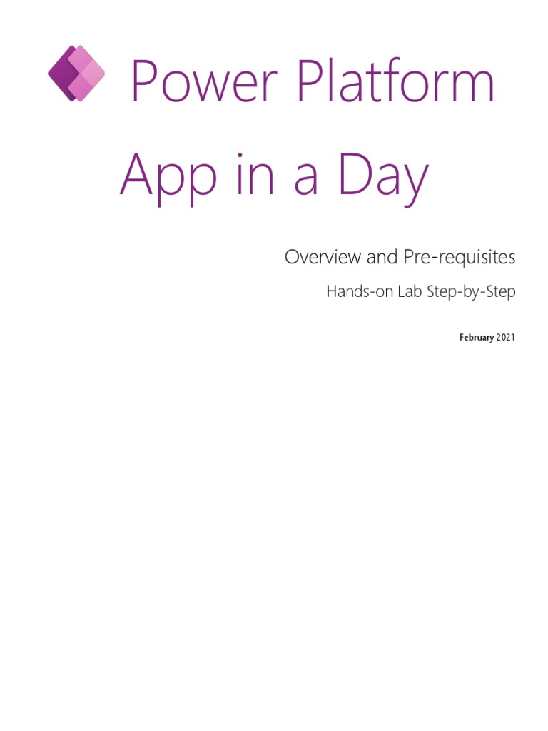 00-AppInADay Lab Overview | PDF | Mobile App | Application Software
